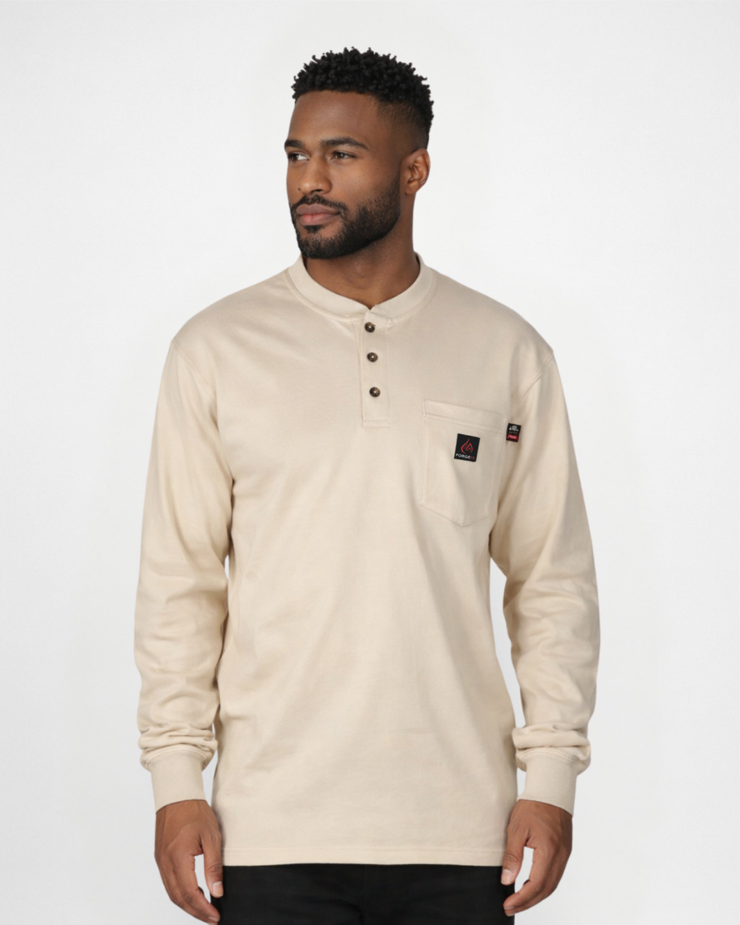 Shop Henley Neck Fire Resistant T-shirt for Men's - Forge Fr – FORGE FR